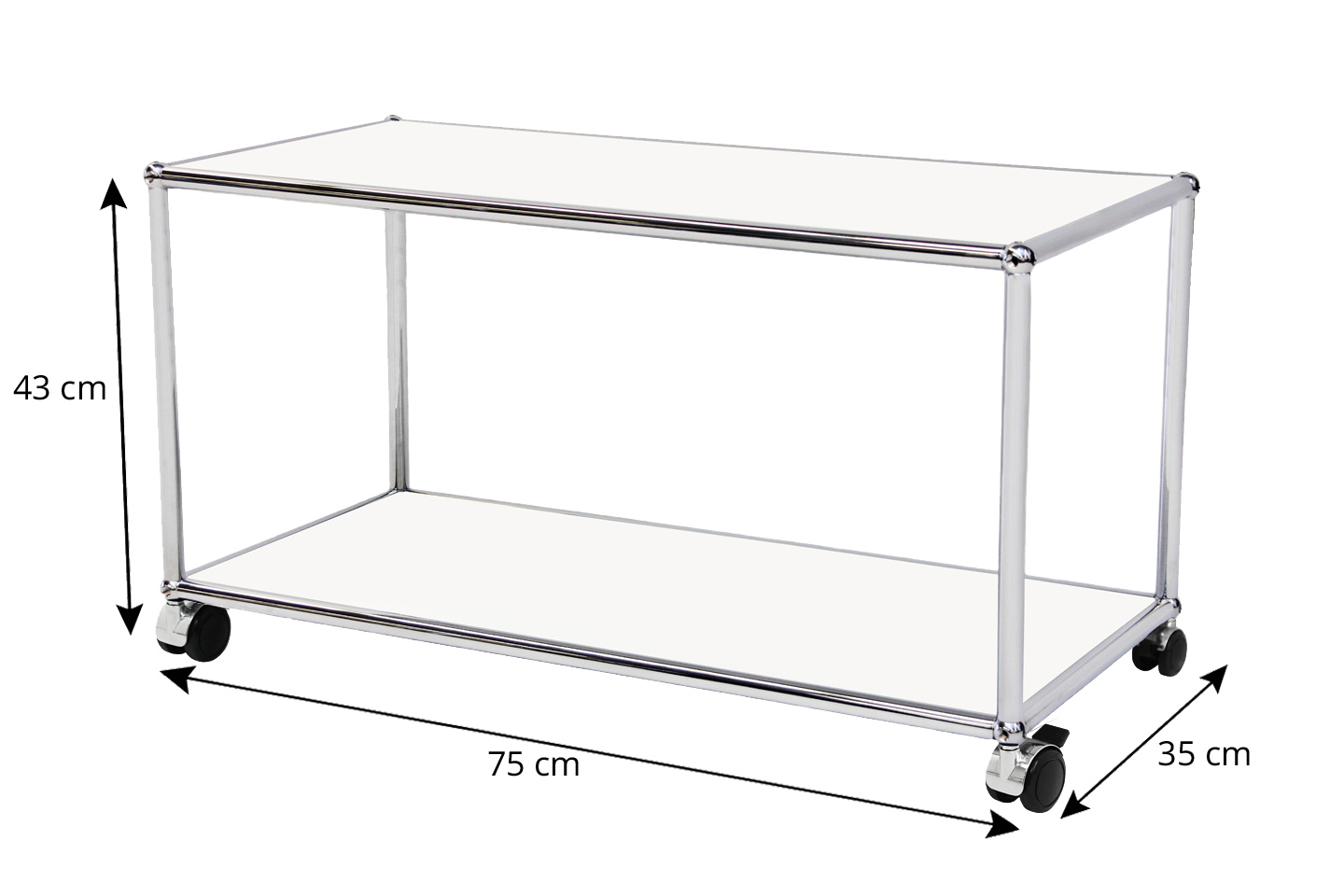 USM Haller Beistelltisch 75 x 35 cm | Beistelltische | USM Haller ...