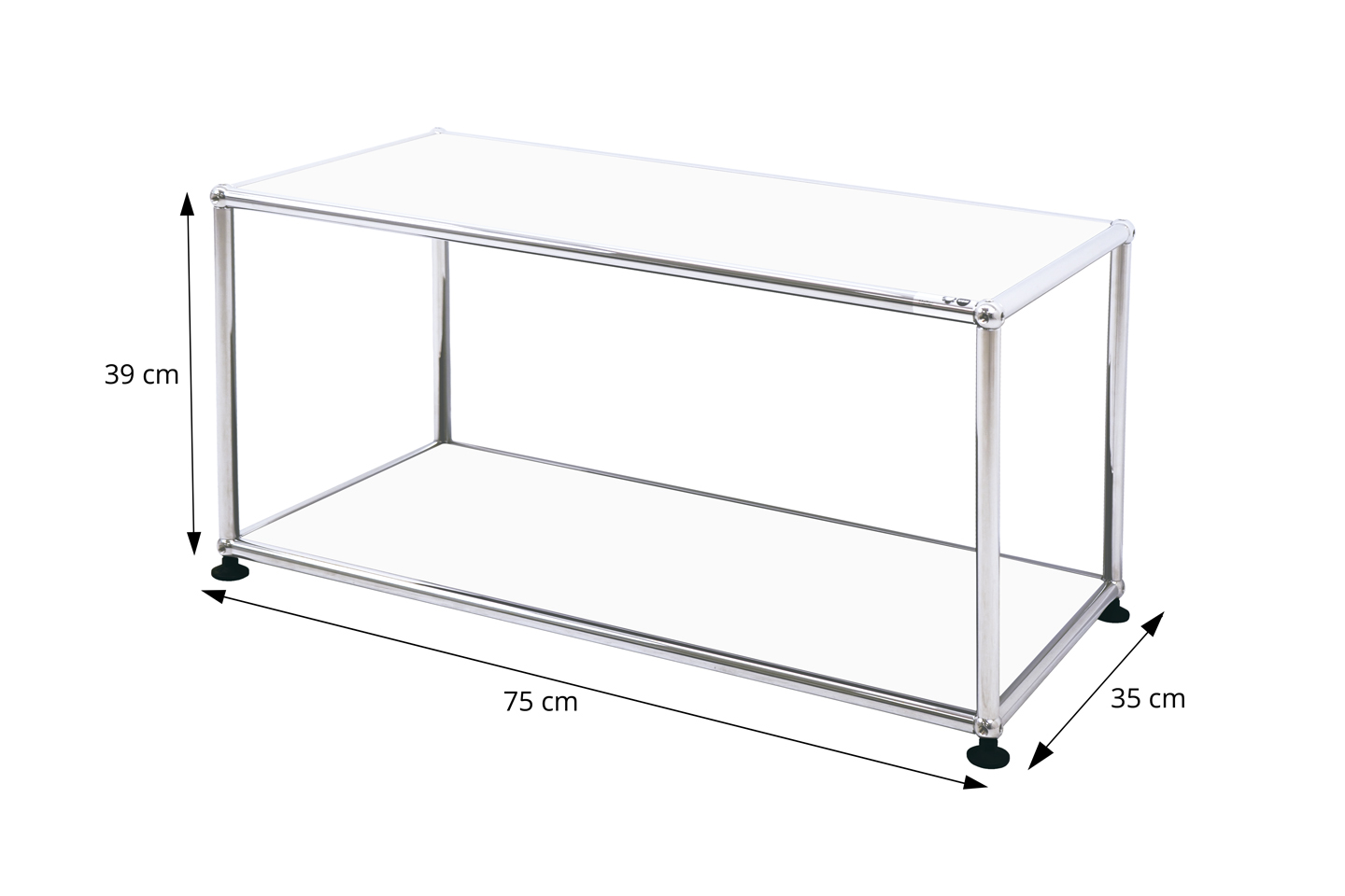 USM Haller Side Table Glass/ USM Green 50 x 50 cm | Beistelltische ...