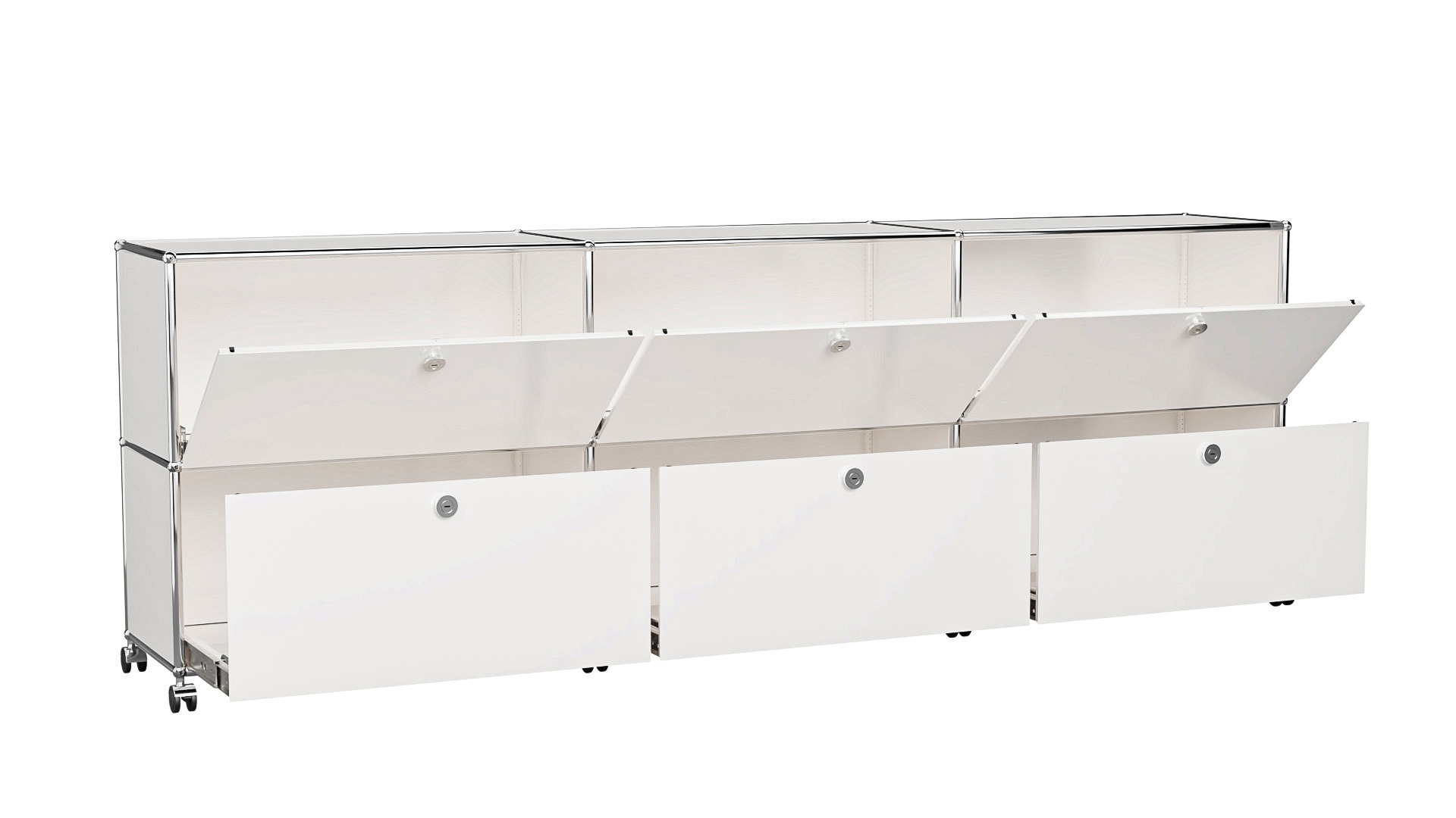 USM Haller Sideboard individualisierbar in Breite 225 cm x Tiefe 35 cm ...
