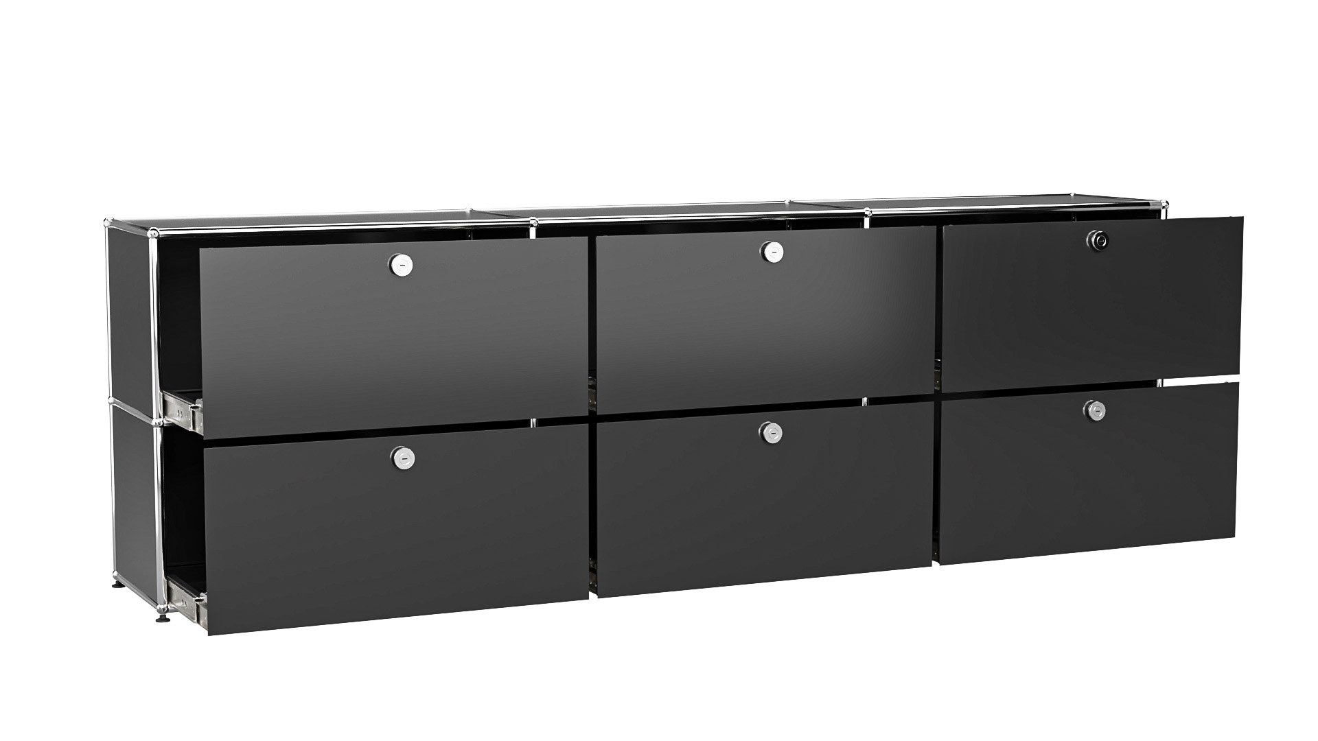 USM Haller Sideboard individualisierbar in Breite 225 cm x Tiefe 35 cm ...